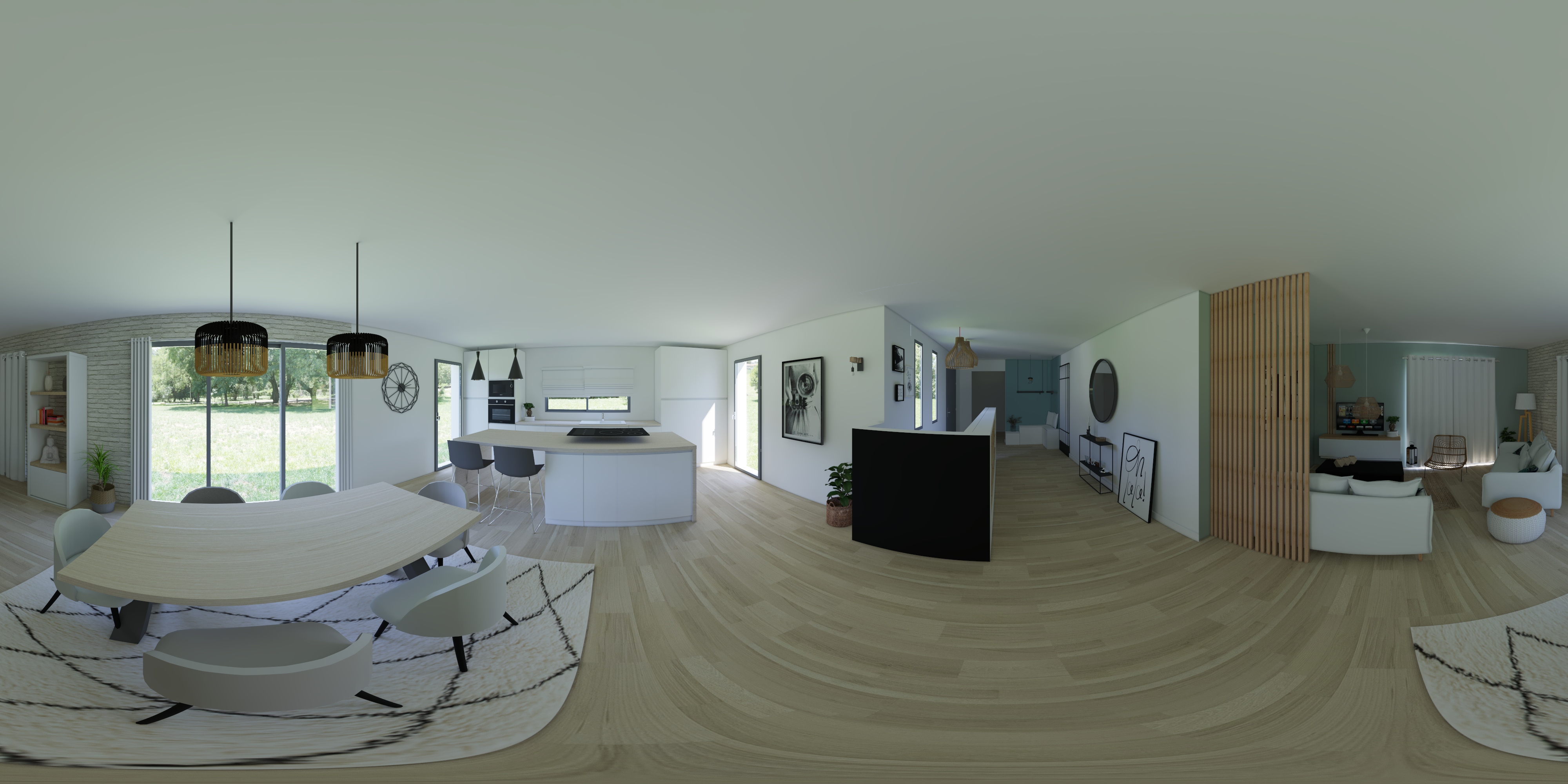 Double séjour scandinave - L'Atelier d'Angélique : Projet déco en ligne