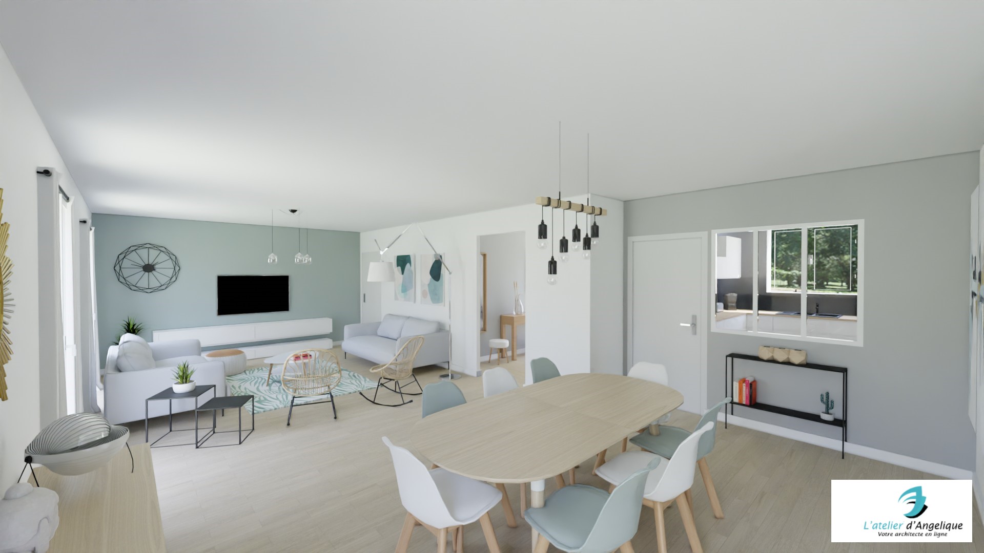 Ré-agencement & déco du RDC d'une maison - L'Atelier d'Angélique